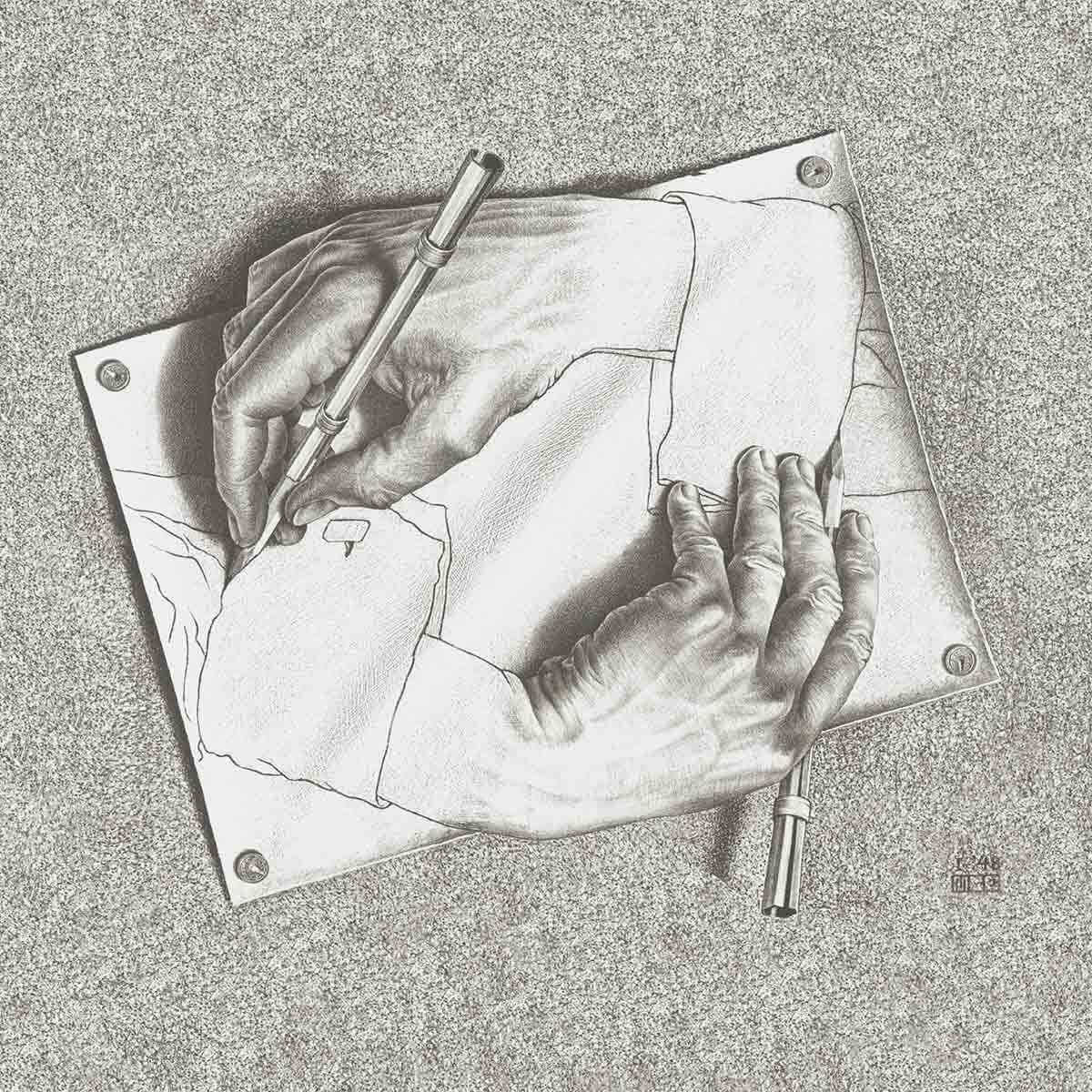 Drawing Hands Panel M.C. Escher