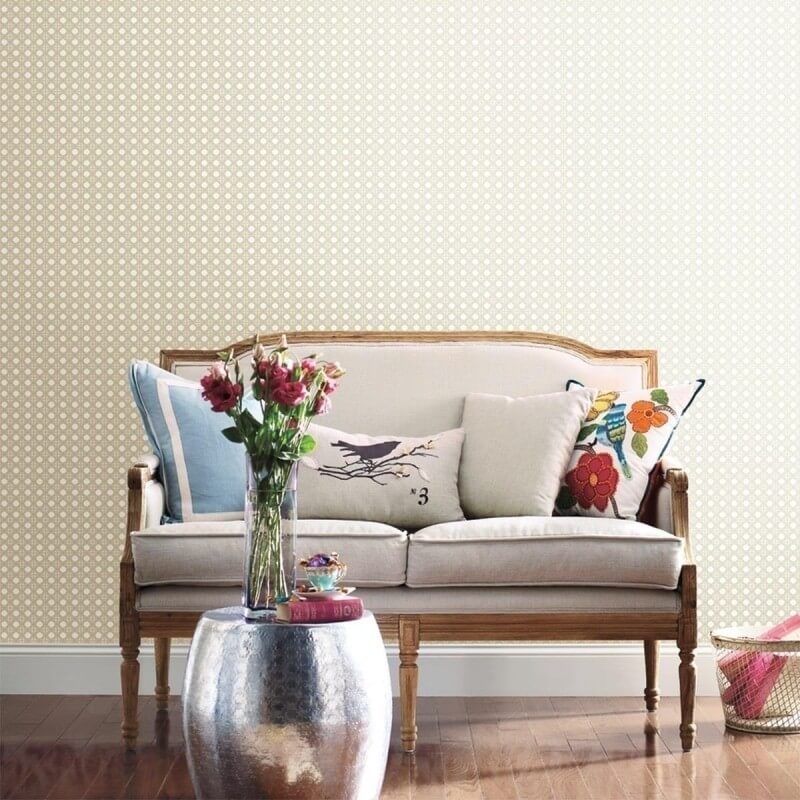 Rattan Overlay Lattice Wallpaper - York Wallcoverings