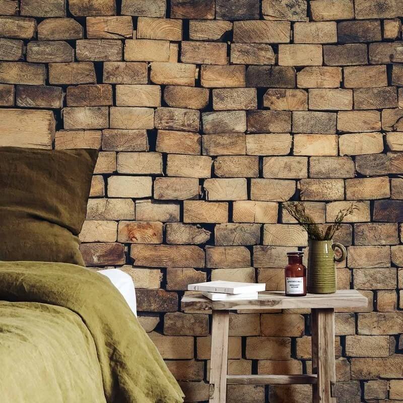 Wood Blocks Wall Panel - Les Dominotiers