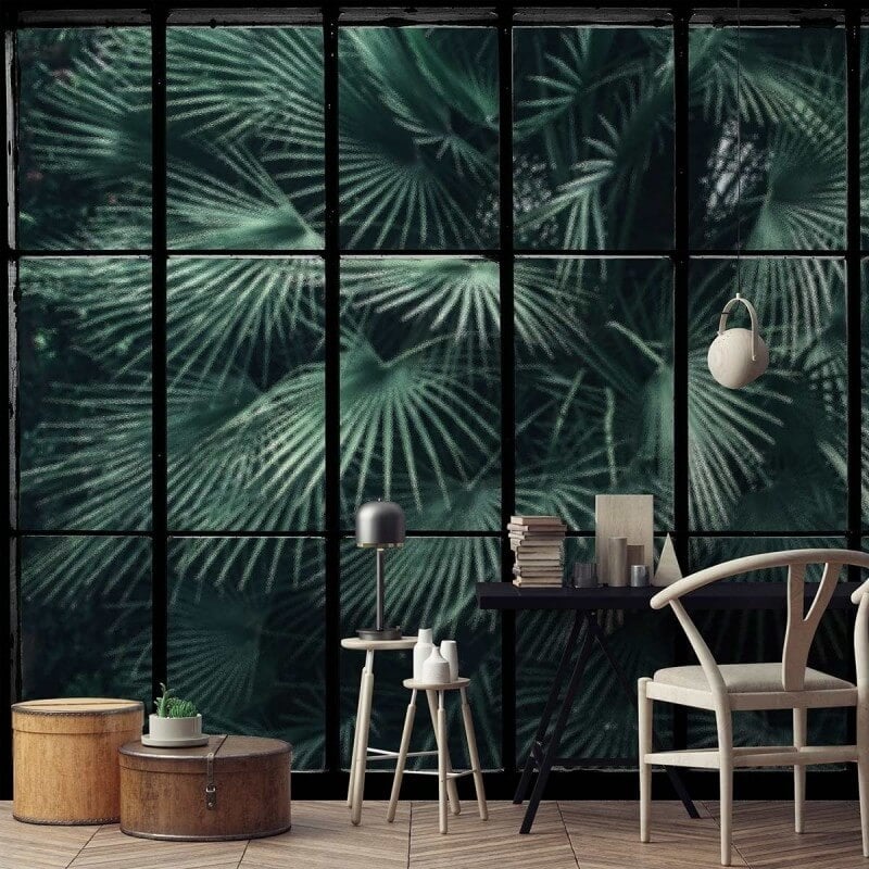 Tropical Window Panel - Les Dominotiers