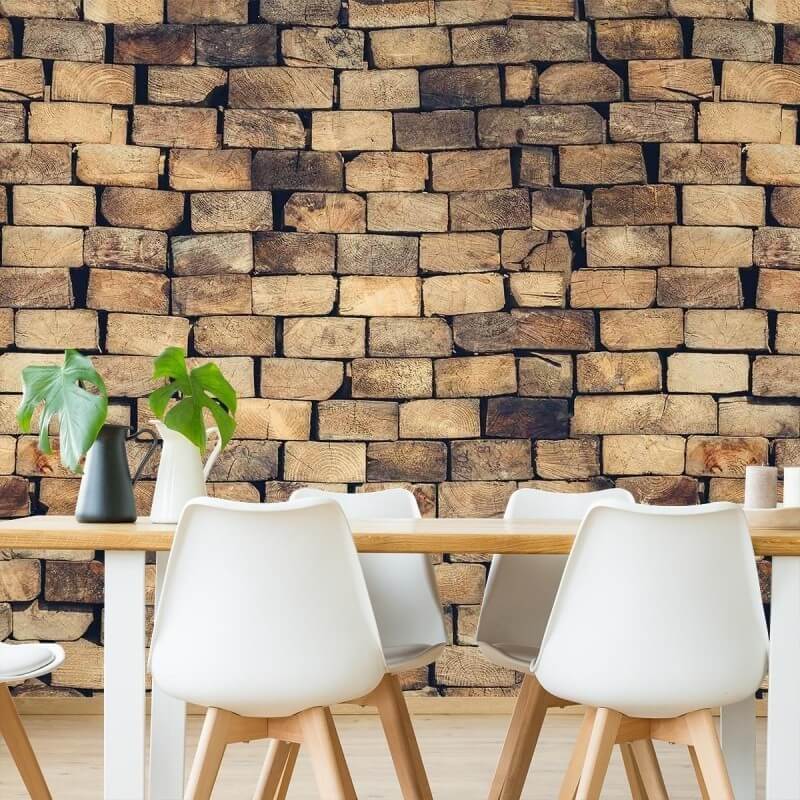 Wood Blocks Wall Panel - Les Dominotiers