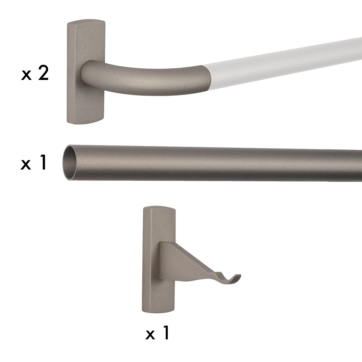 Tringle Bastide kit corner pour œillets Houlès