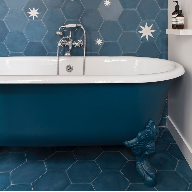 Hex Star cement Tile Popham design