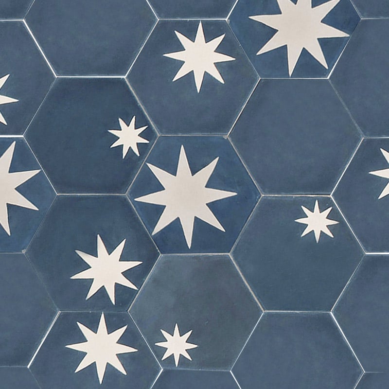 Hex Star cement Tile Popham design