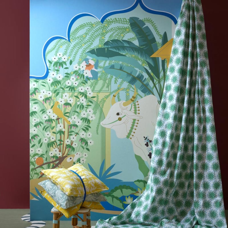 Prithvi Mata Bleu Panel - Little Cabari