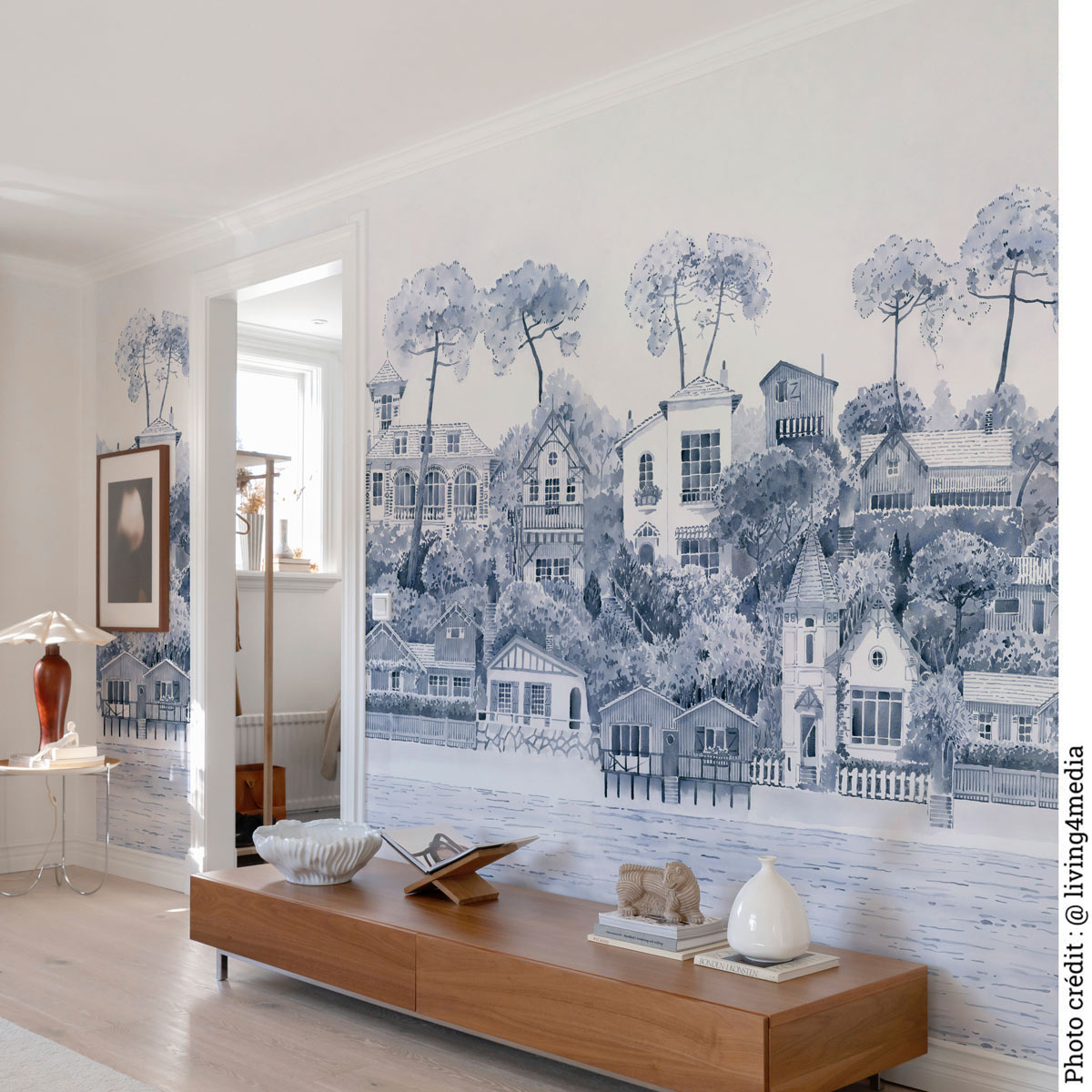 Papier peint panoramique Front de Mer Bleu - Isidore Leroy