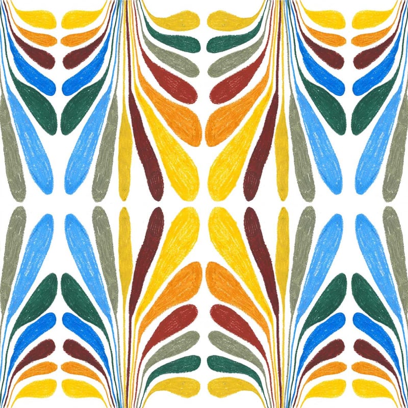 Les Vivaces panoramic wallpaper - Patterns - Acte Deco