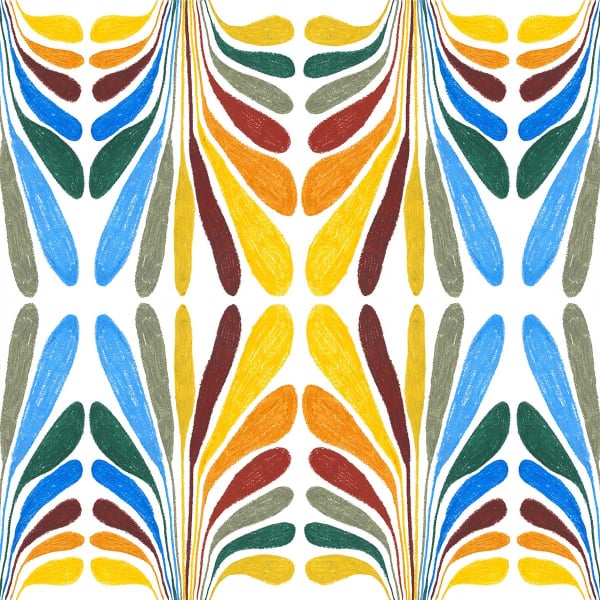 Les Vivaces panoramic wallpaper - Patterns - Acte Deco